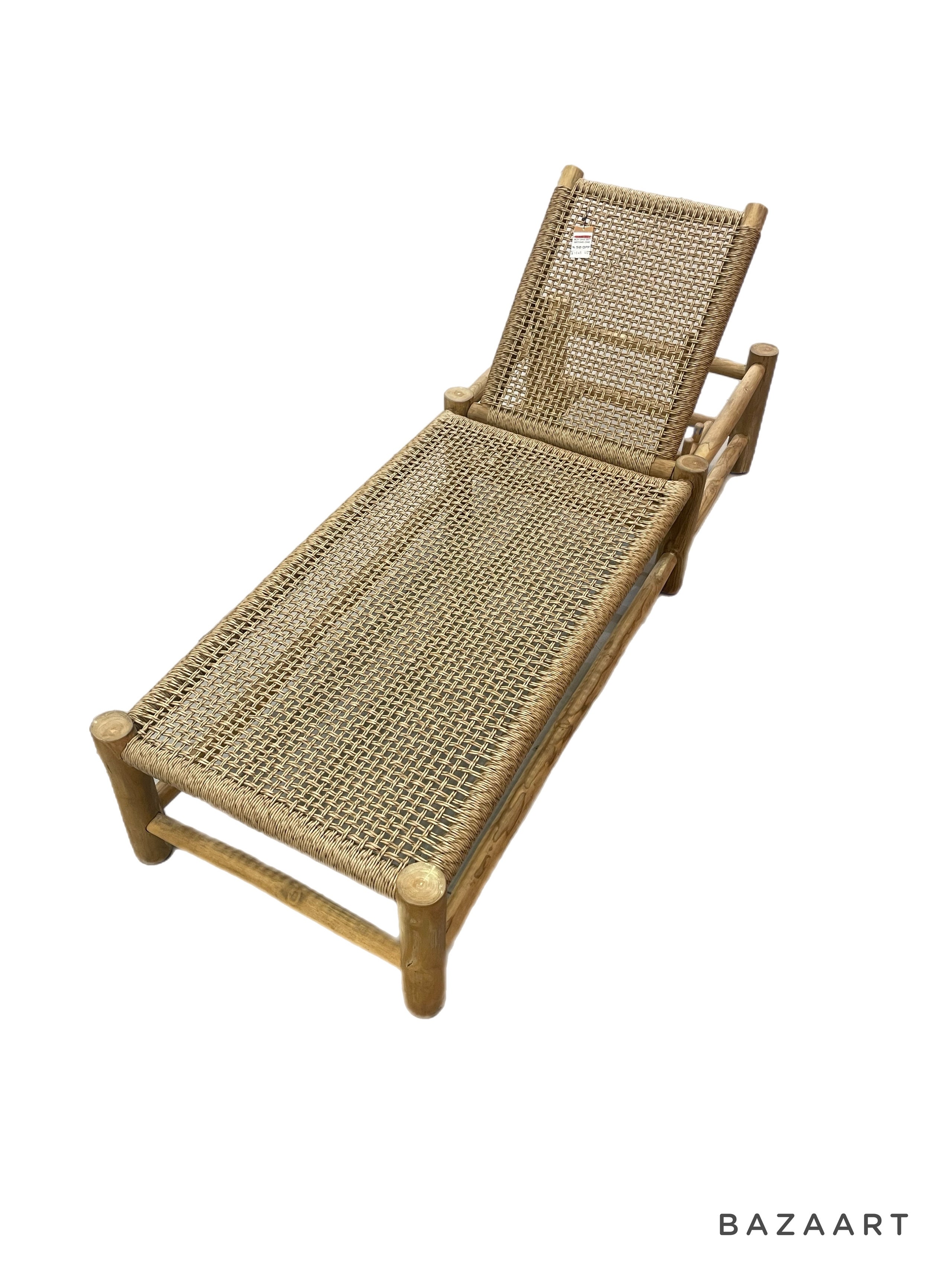 Larusso Pool Lounge Chair with Suar wood and Rattan Braid | ECLECTEAK ...